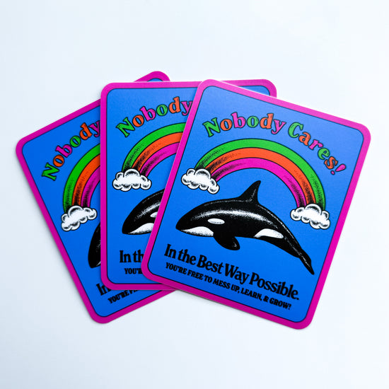 NOBODY CARES ORCA STICKER – REN-O-GRAPHICS